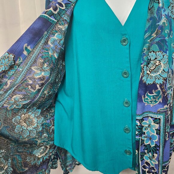 Alfred Dunner | Tops | Vintage Alfred Dunner Blouse Layered Blue Retro ...